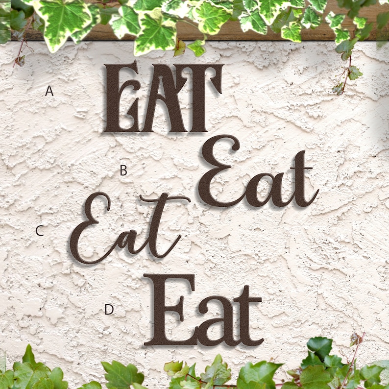 Kitchen Decor Metal Eat Sign | Etsy