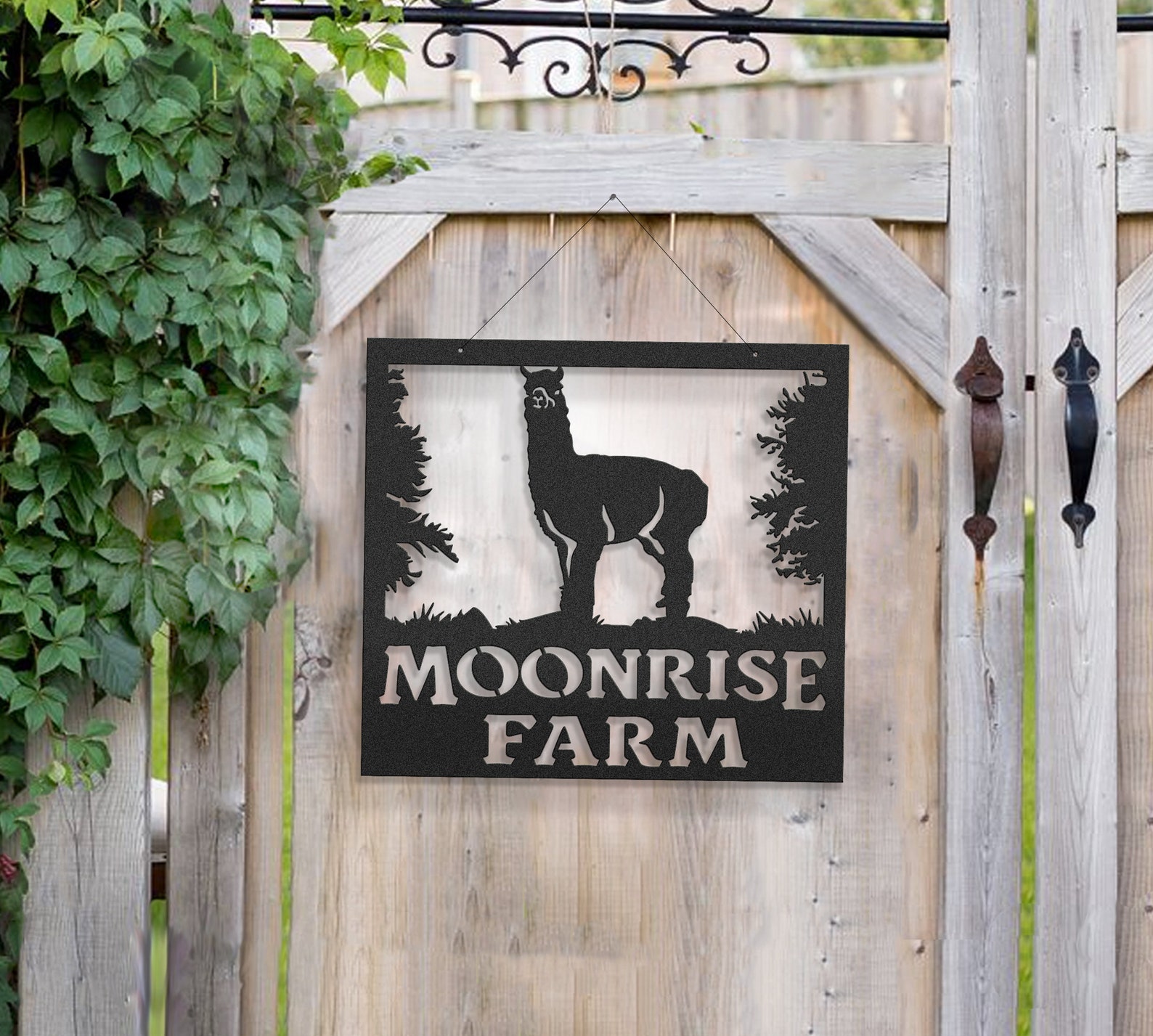 Alpaca Metal Custom Farm Sign Personalized With Your Name - Etsy