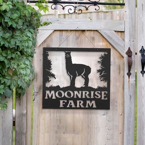 Alpaca Metal Custom Farm Sign Personalized With Your Name - Etsy