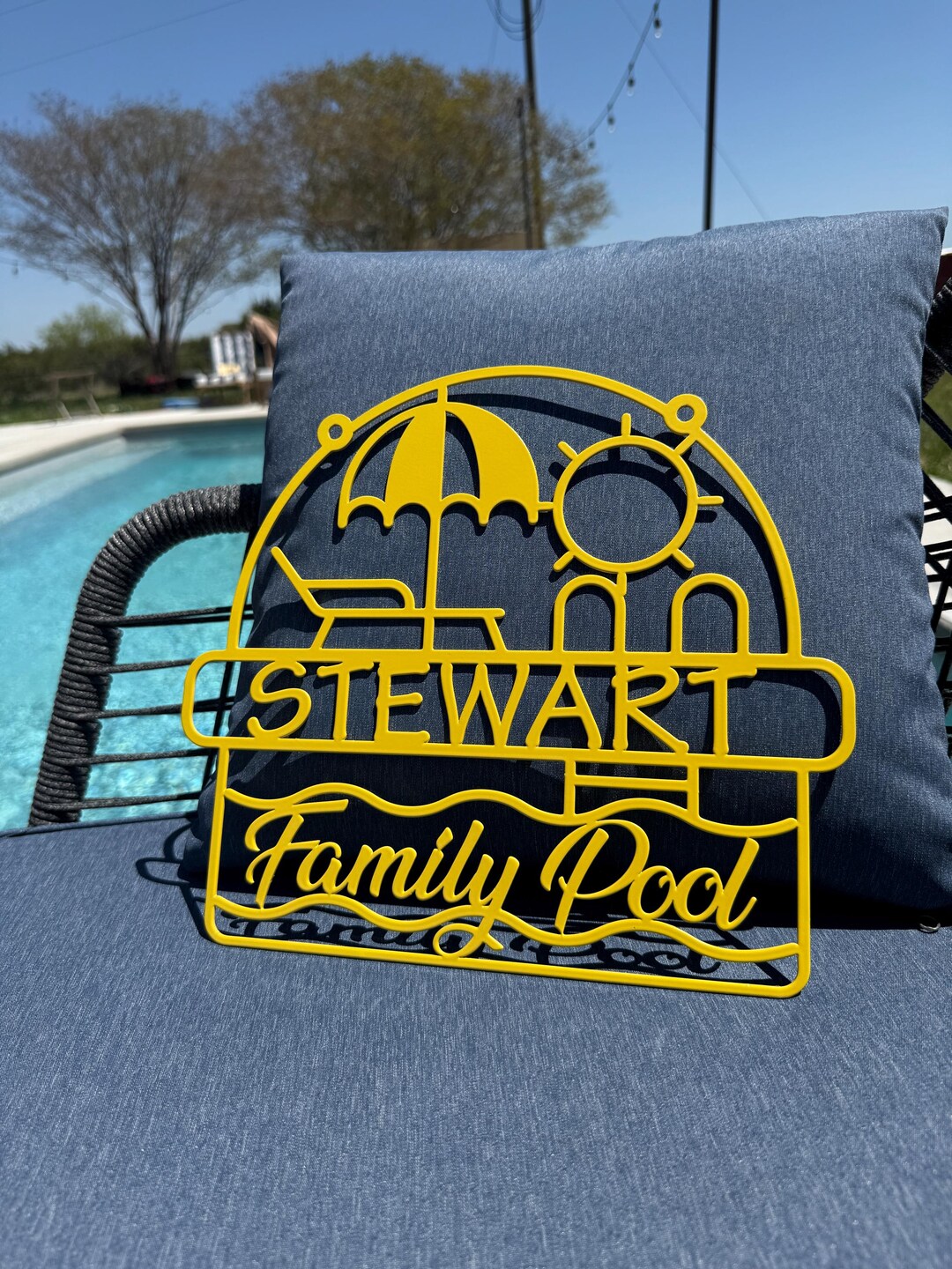 Custom Metal Pool Sign: Personalized Backyard Decor - Etsy