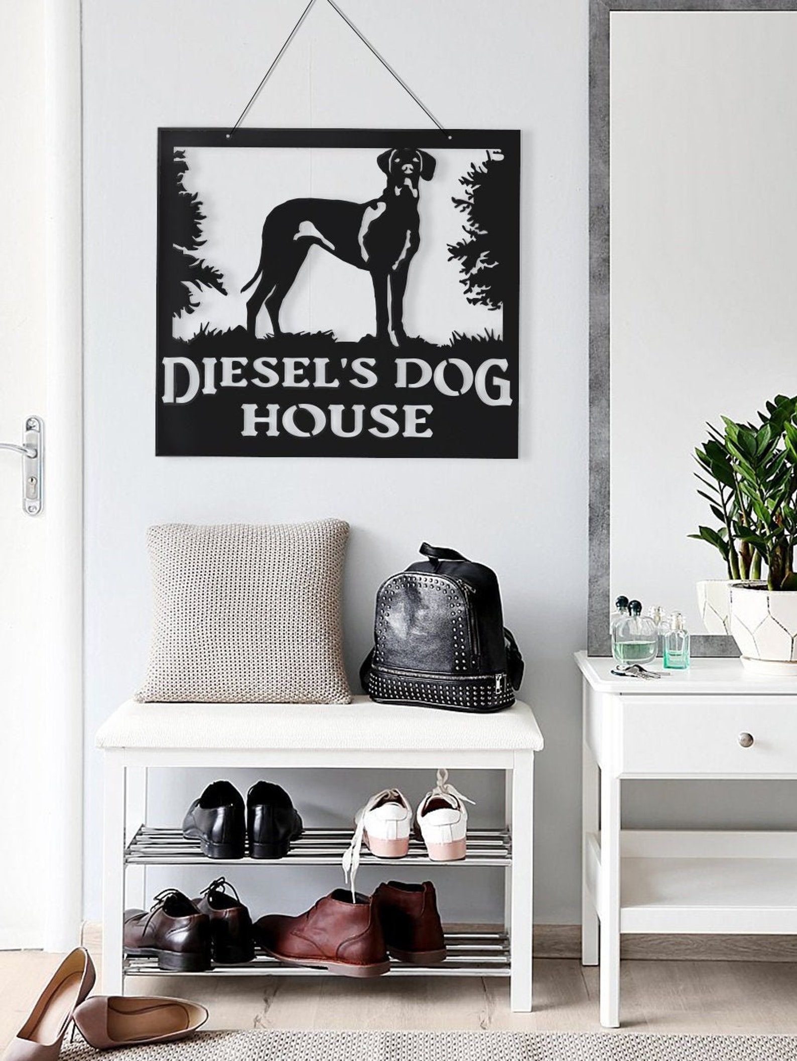 Custom Great Dane Metal Dog Sign | Etsy