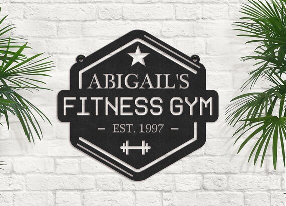 Custom Fitness Center Sign Personalized Gym Sign | Etsy