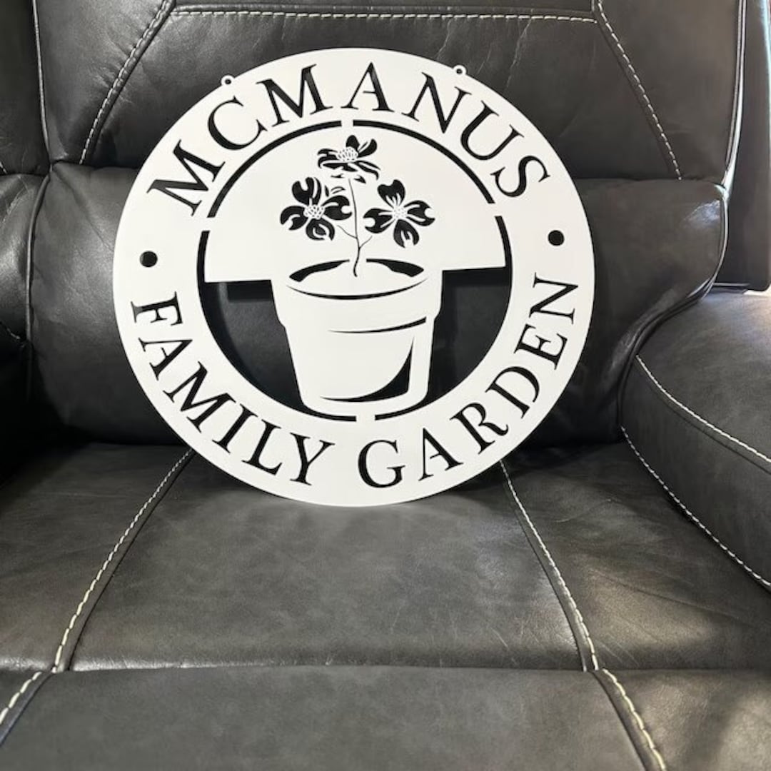 Personalized Metal Flower Sign, Your Name Garden Gift - Etsy