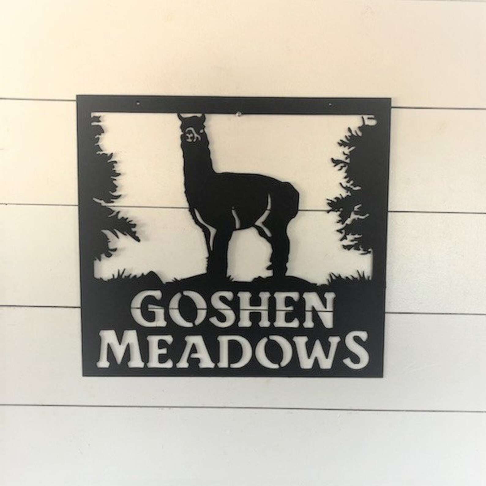 Alpaca Metal Custom Farm Sign Personalized With Your Name - Etsy