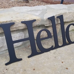 Hello Word Sign, Metal Script Sign - Etsy