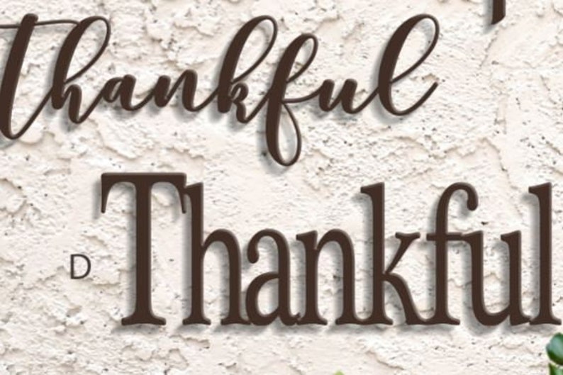 Thankful Wall Decor Metal Thankful Sign - Etsy