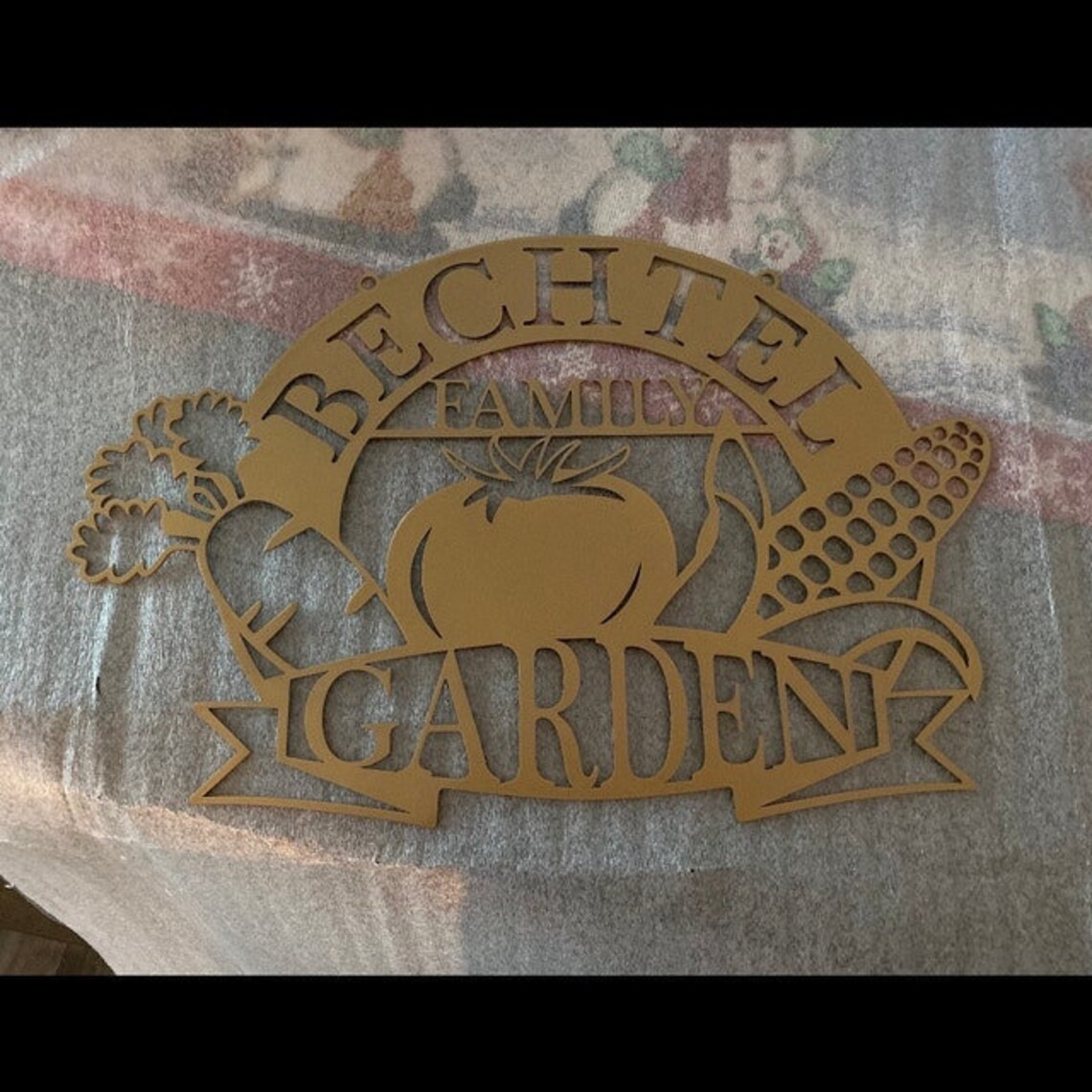Custom Family Vegetable Garden Sign Metal Hanging Garden | Etsy