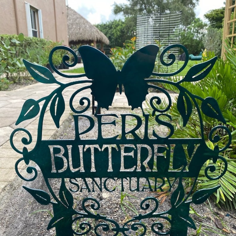 Garden Butterfly Stake Sign Butterfly Memorial Sign - Etsy