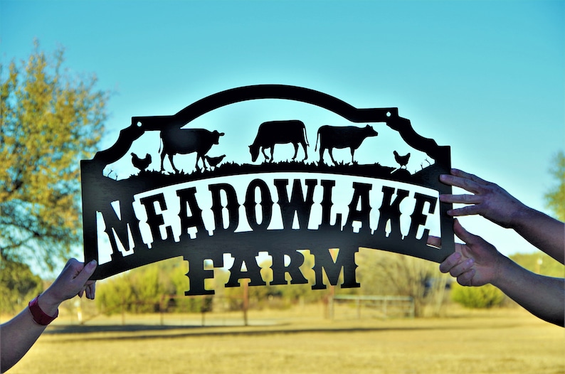 Animal Farm Sign With Horses and Cows LMW-16-86 - Etsy