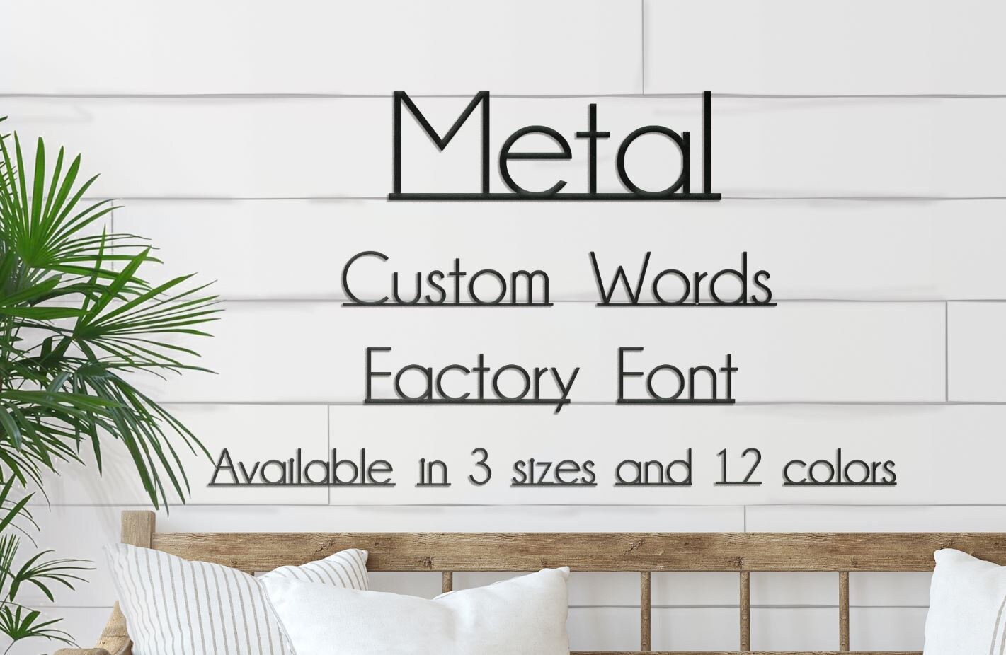 Custom Metal Word Sign Factory Style Wall Art | Etsy