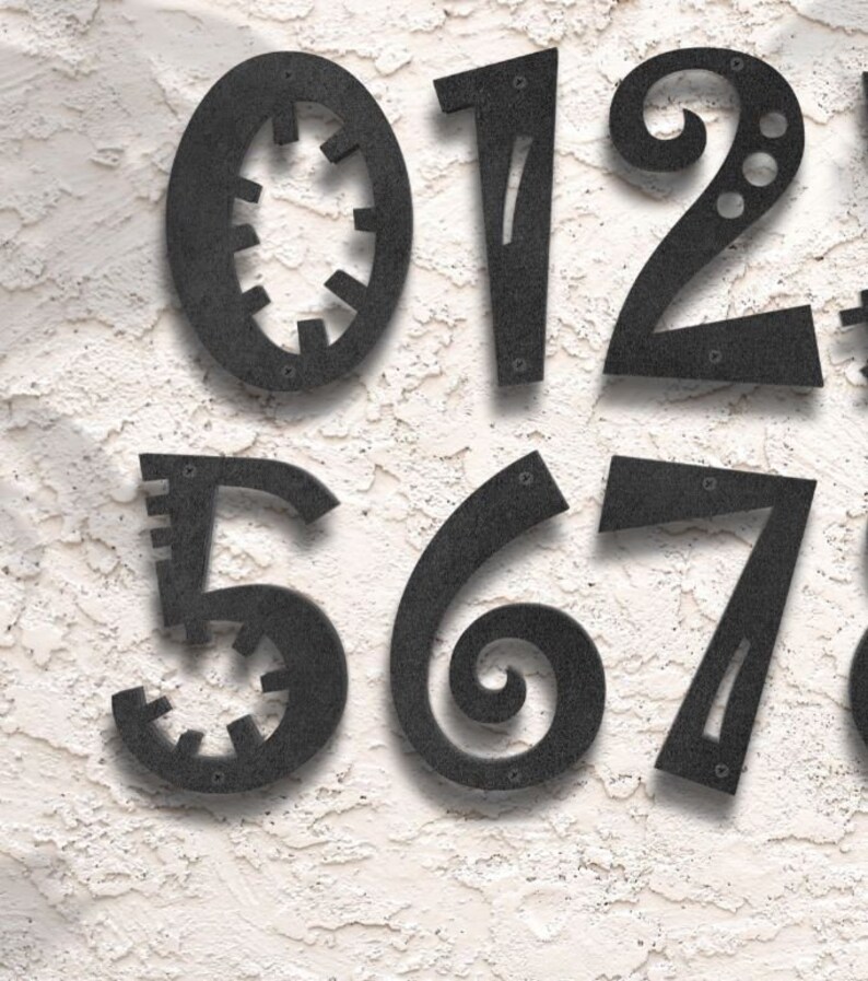 Metal Numbers 6 Funky Address Numbers | Etsy