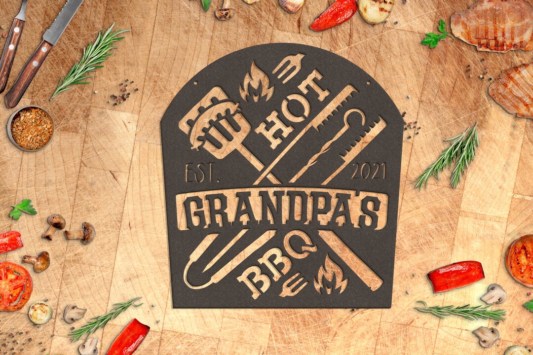 Your Name Personalized Grilling Sign Metal Outdoor Cooking - Etsy