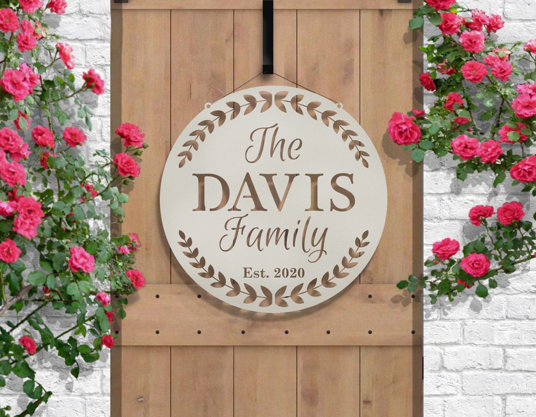 Family Established Date | Modern Front Entry Welcome Sign ...