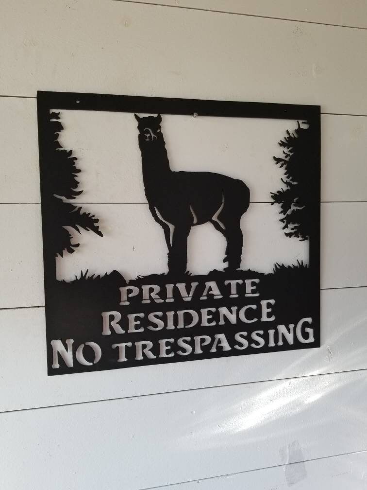 Alpaca Metal Custom Farm Sign Personalized With Your Name | Etsy