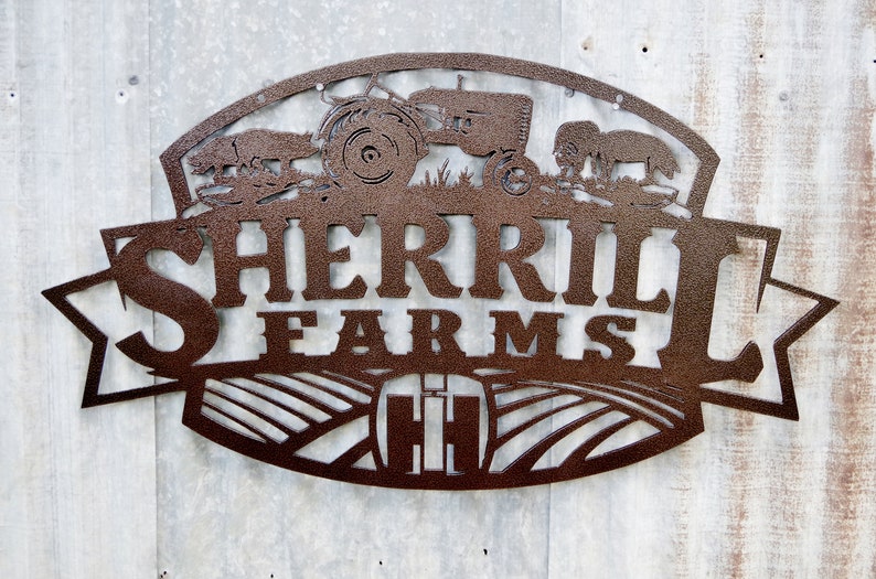 Row Crop Family Metal Farm Sign Outdoor Farming Tractor Sign - Etsy