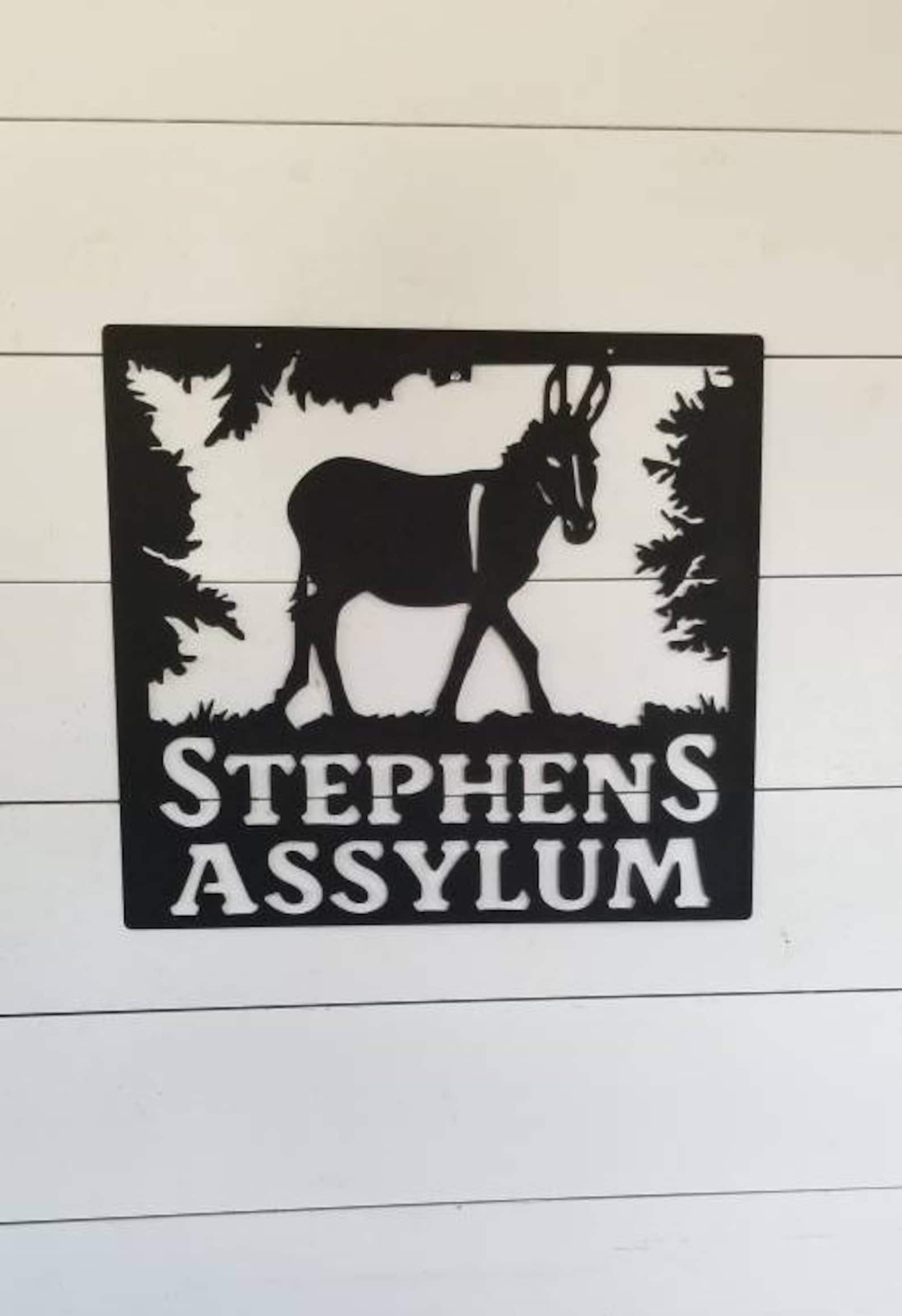 Your Name Custom Metal Farm Donkey Sign - Etsy