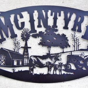 Family Name Custom Metal Farm Sign, Personalized Farming Sign LMW-16-15 ...