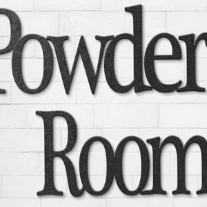Powder Room Metal Wall Signs, Guest Bath Decoration - Etsy