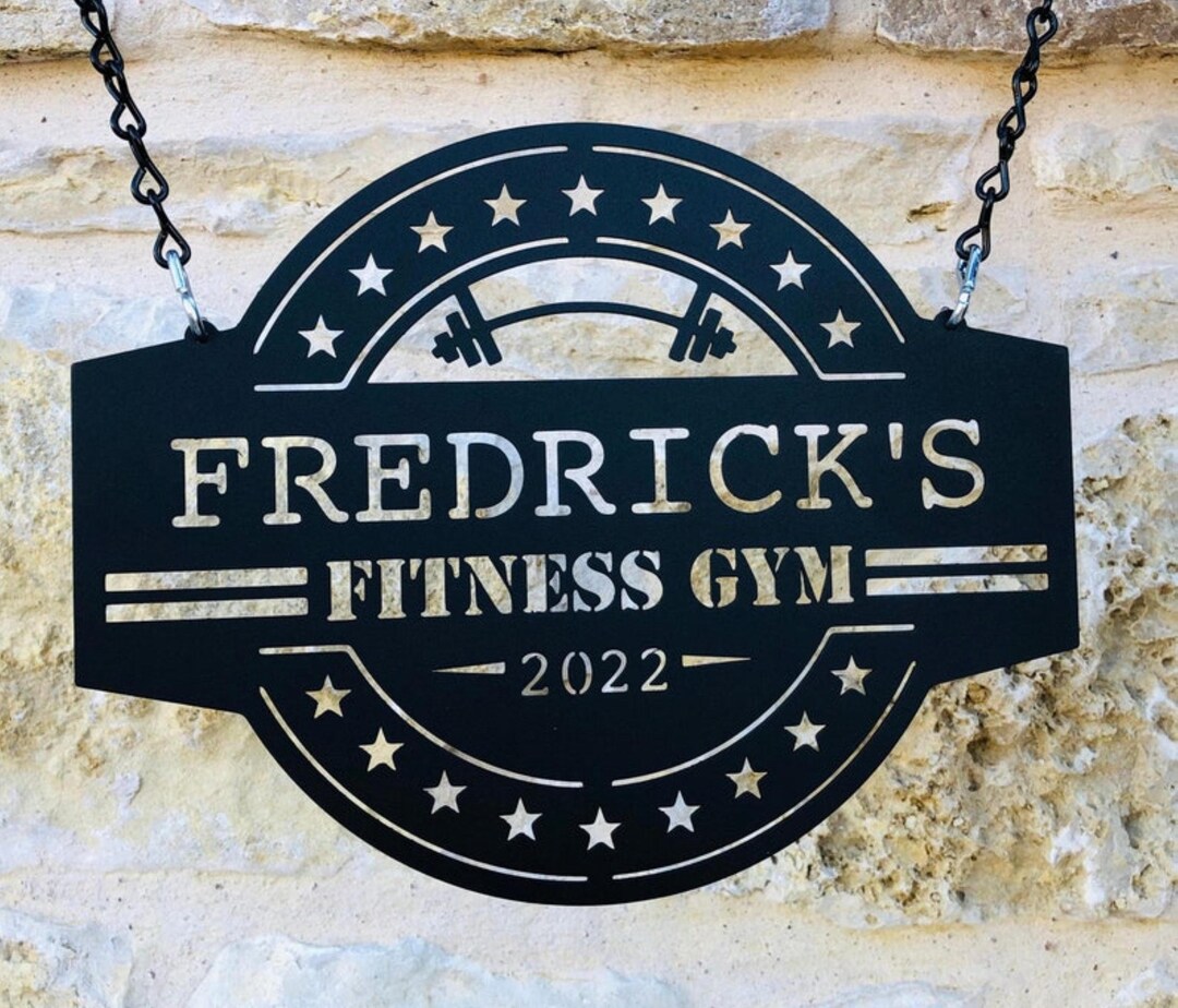 Personalized Home Gym Sign, Your Name Custom Metal Workout Sign - Etsy