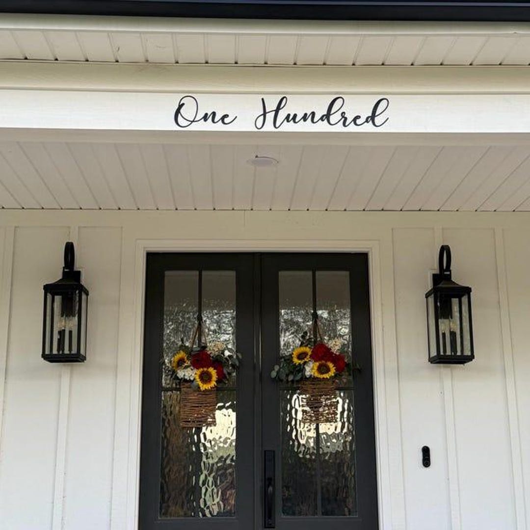 Custom Script House Numbers, Haven Style Home Address Sign - Etsy