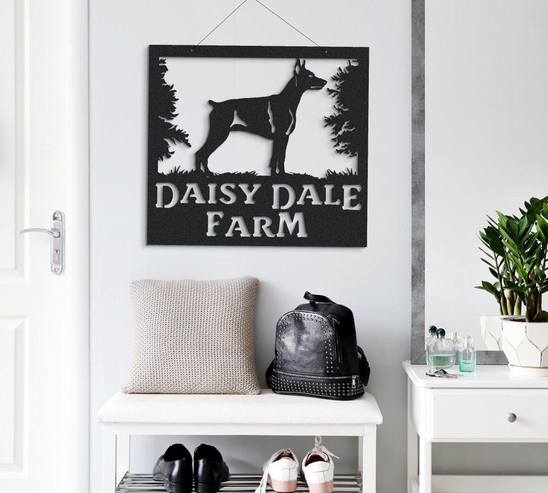 Doberman Pinscher Custom Indoor or Outdoor Metal Sign - Etsy