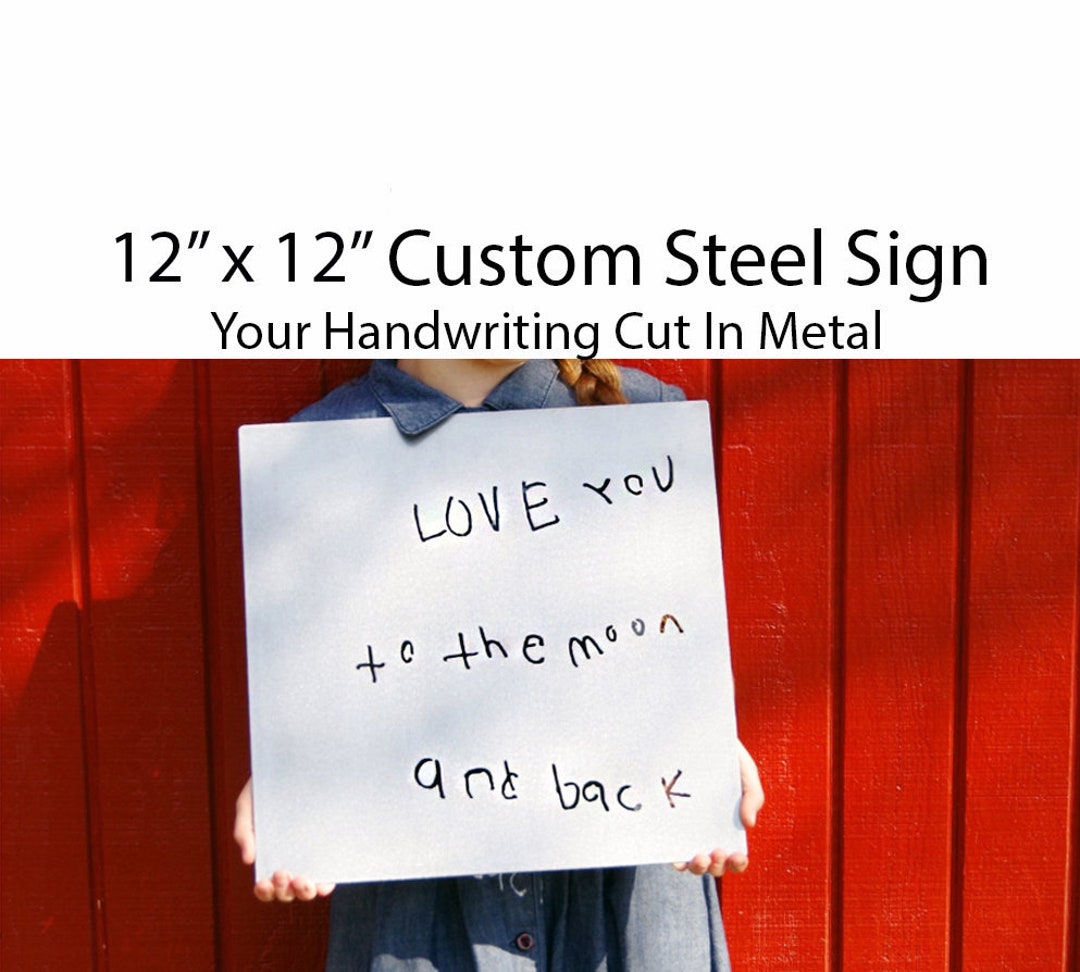 Handwritten Metal Custom Quote Sign, Inspirational Personalized Steel ...