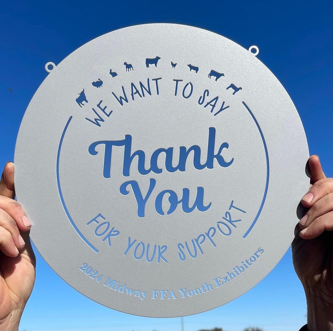 Custom Metal Thank You Sign: Teacher Appreciation Gift From Students - Etsy