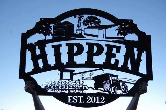 Crop Combine Tractor Corn Farming Scene Sign LMW-16-74 | Etsy