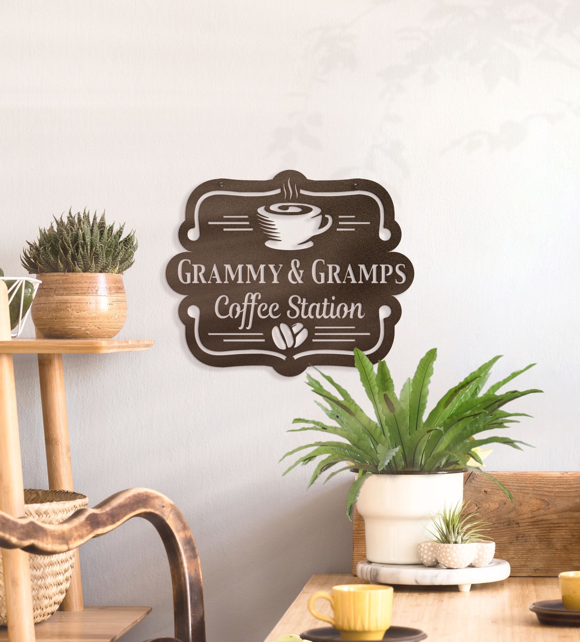 Custom Coffee Station Sign Personalized Metal Coffee Sign - Etsy
