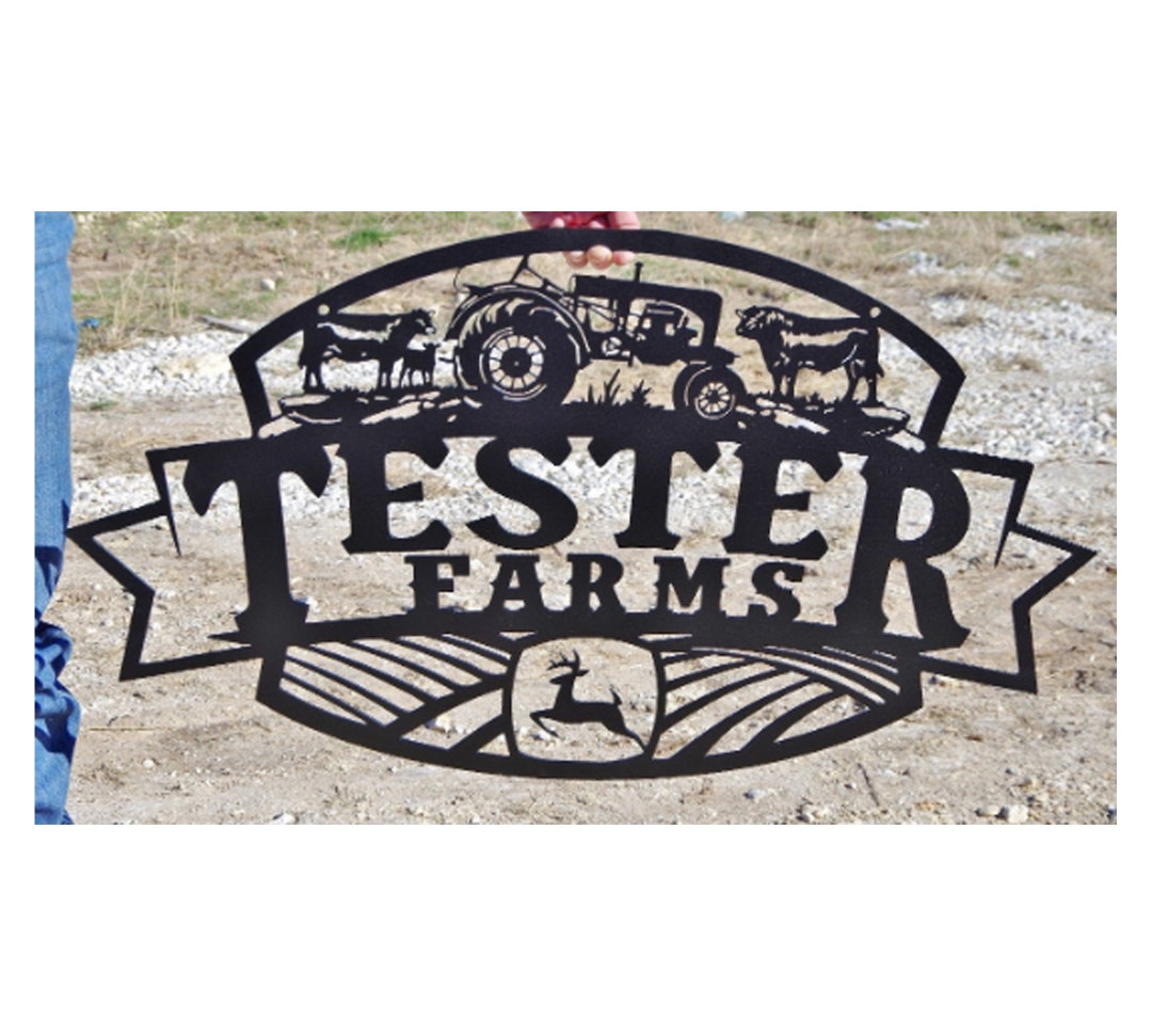 Row Crop Family Metal Farm Sign, Outdoor Farming Tractor Sign LMW-16-09 ...