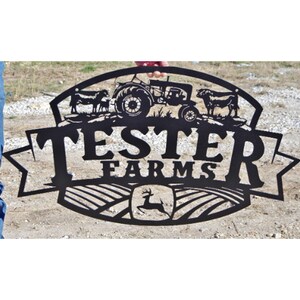 Row Crop Family Metal Farm Sign, Outdoor Farming Tractor Sign LMW-16-09 ...