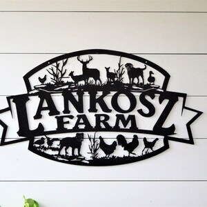 Custom Metal Farm Sign, Personalized Farm Animal Sign LMW-16-10 - Etsy