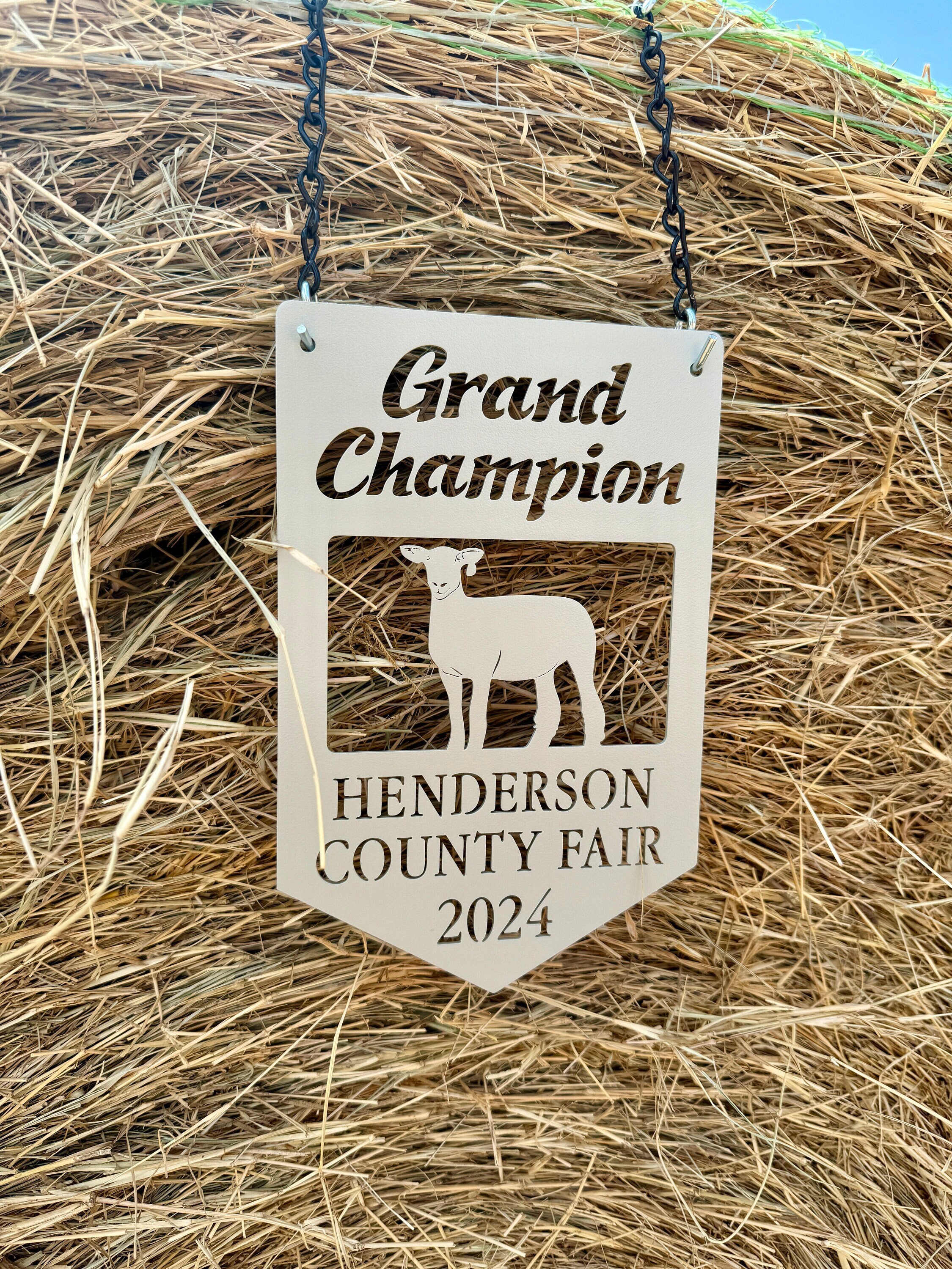 Metal Livestock Show Banners, Champion Awards for All Breeds - Etsy