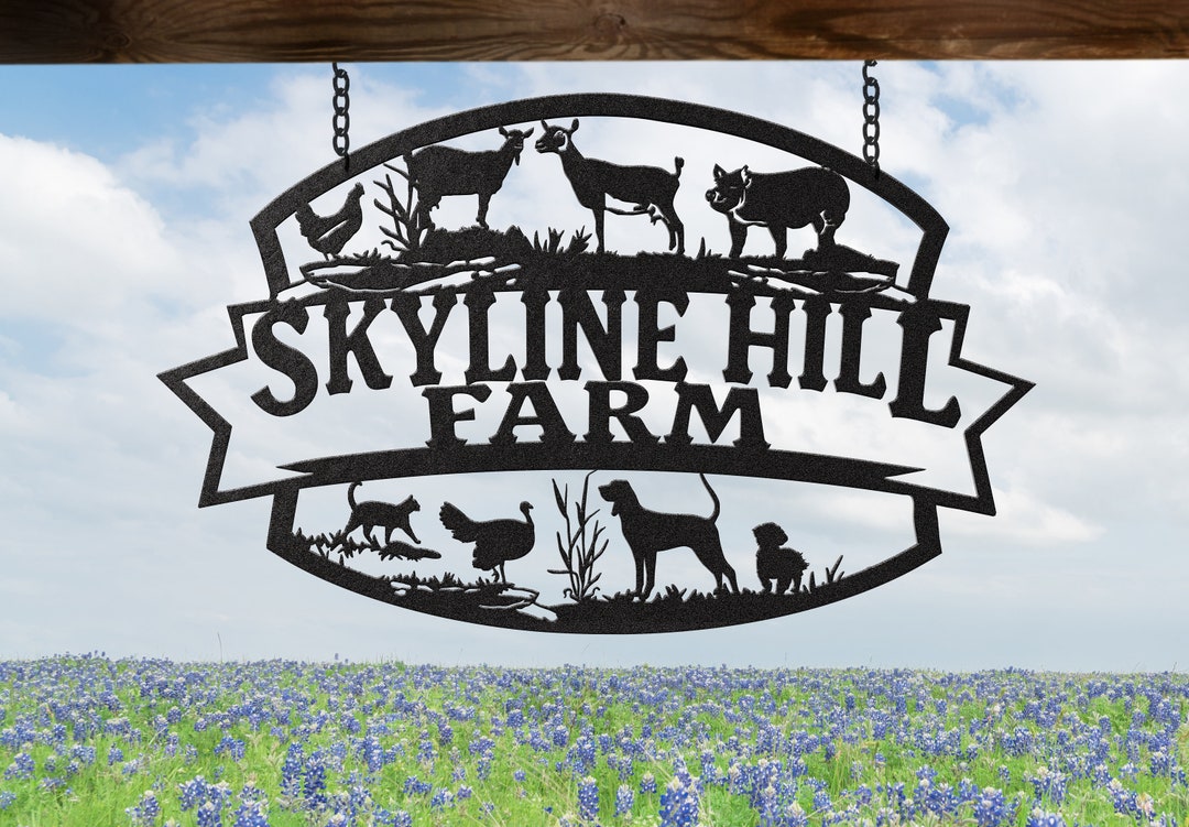 Custom Farm Animal Sign, Dog, Cat, Chicken, Pig, Goat and Turkey Sign ...