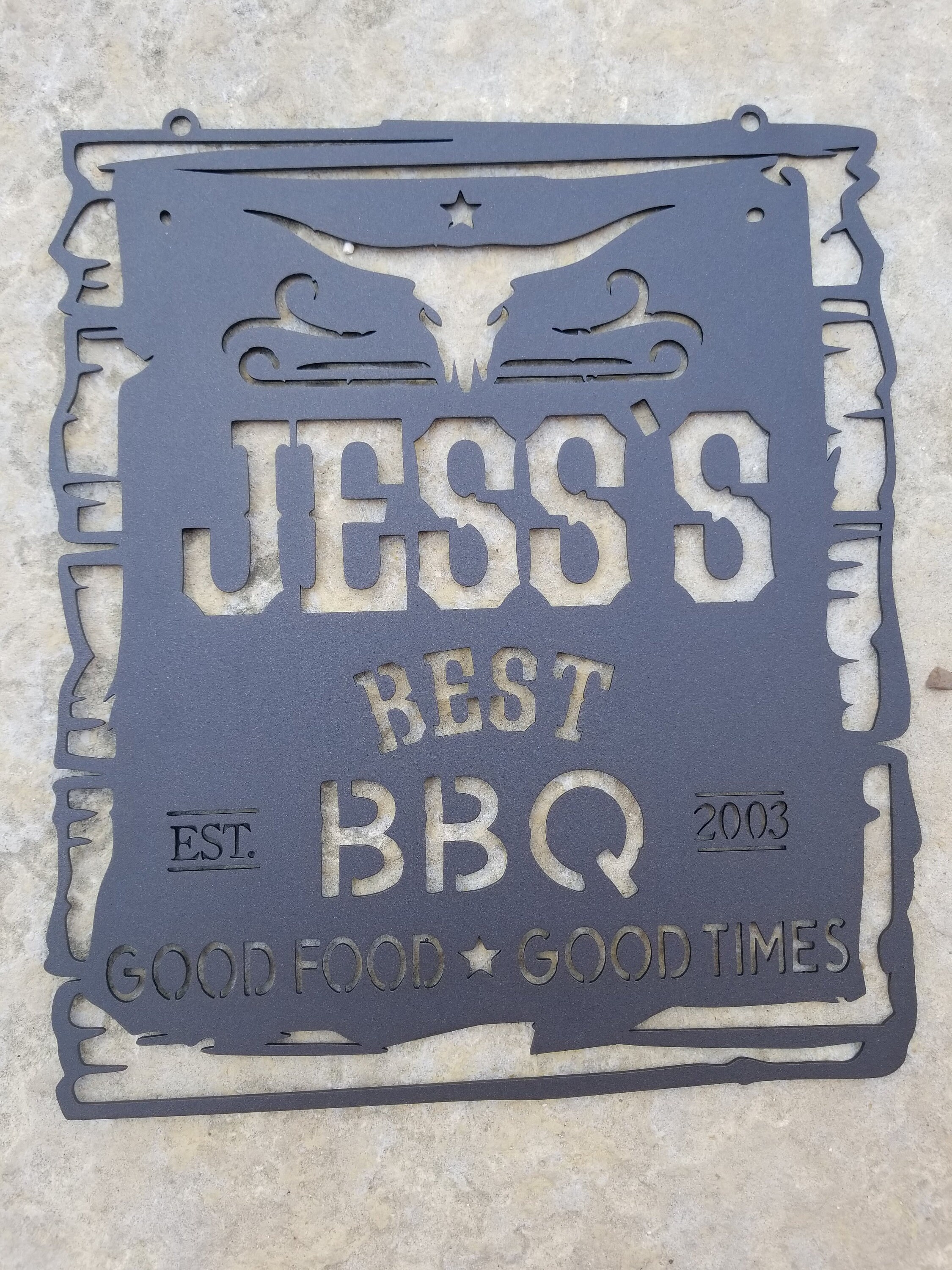 Custom Family BBQ Sign Outdoor Kitchen Decoration | Etsy