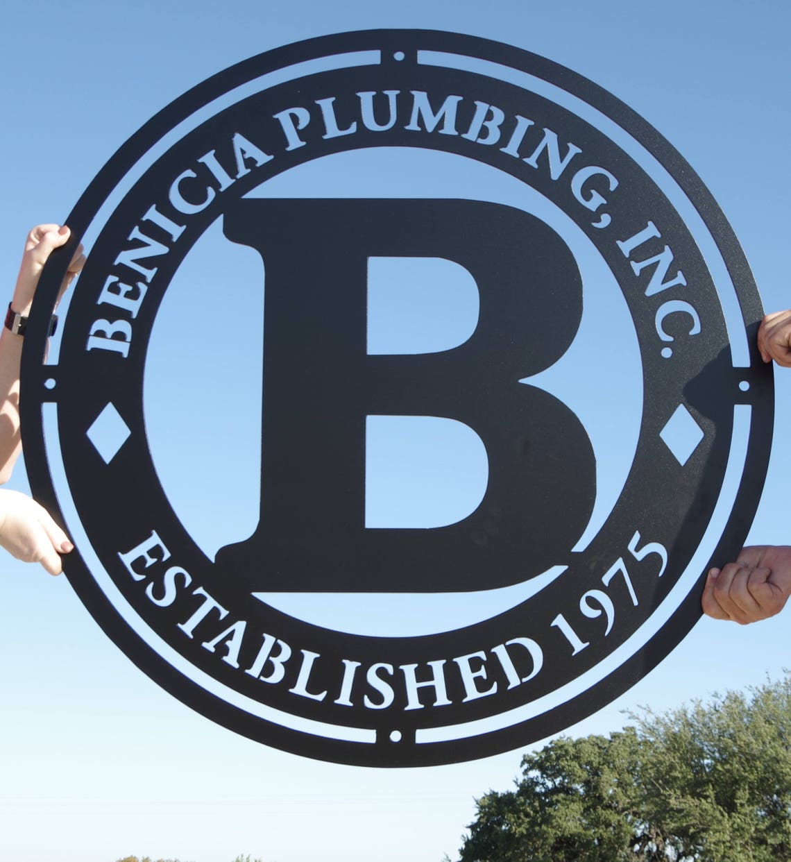 Custom Round Steel Establish Sign - Etsy