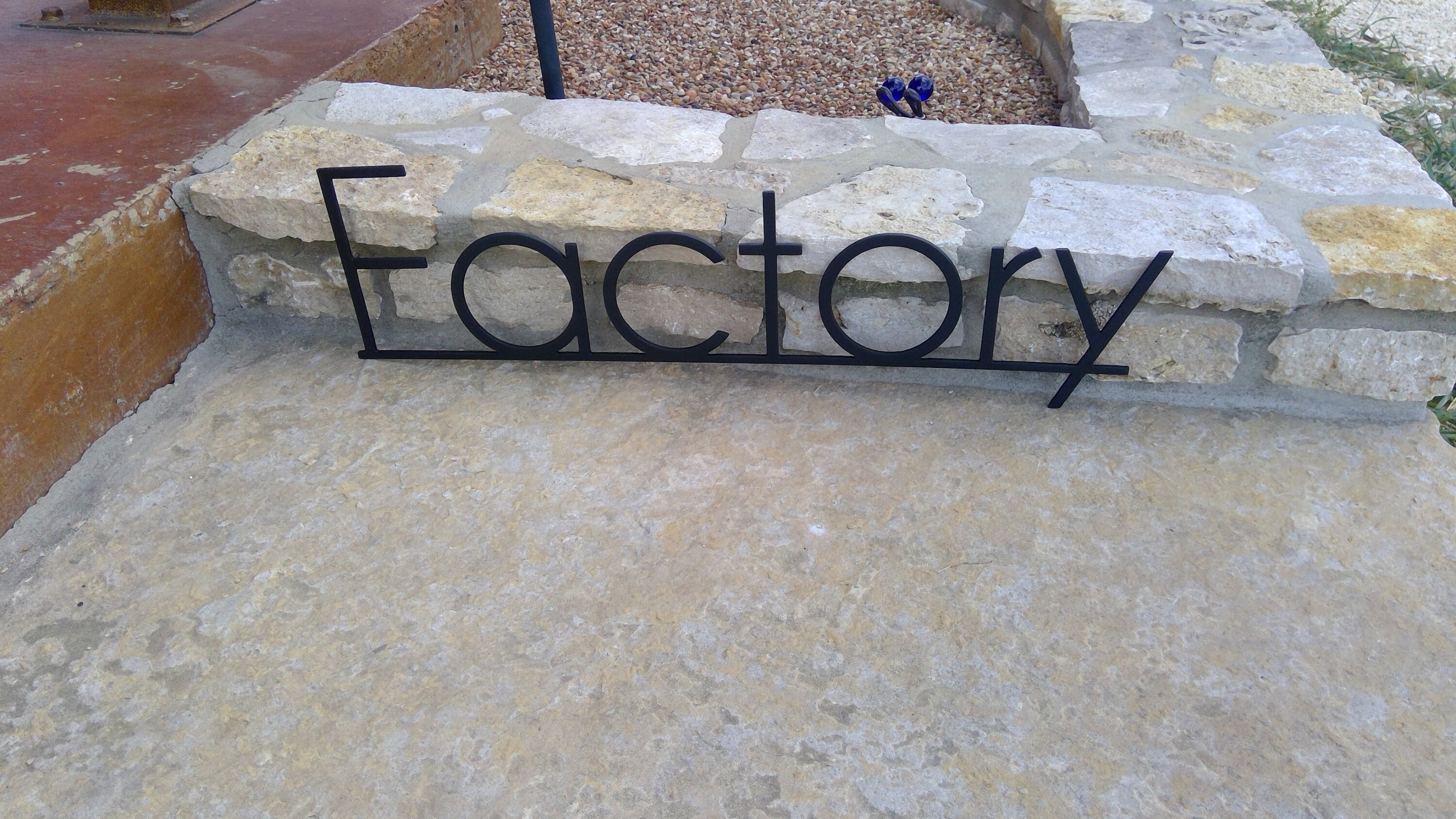 Custom Metal Word Sign Factory Style Wall Art | Etsy