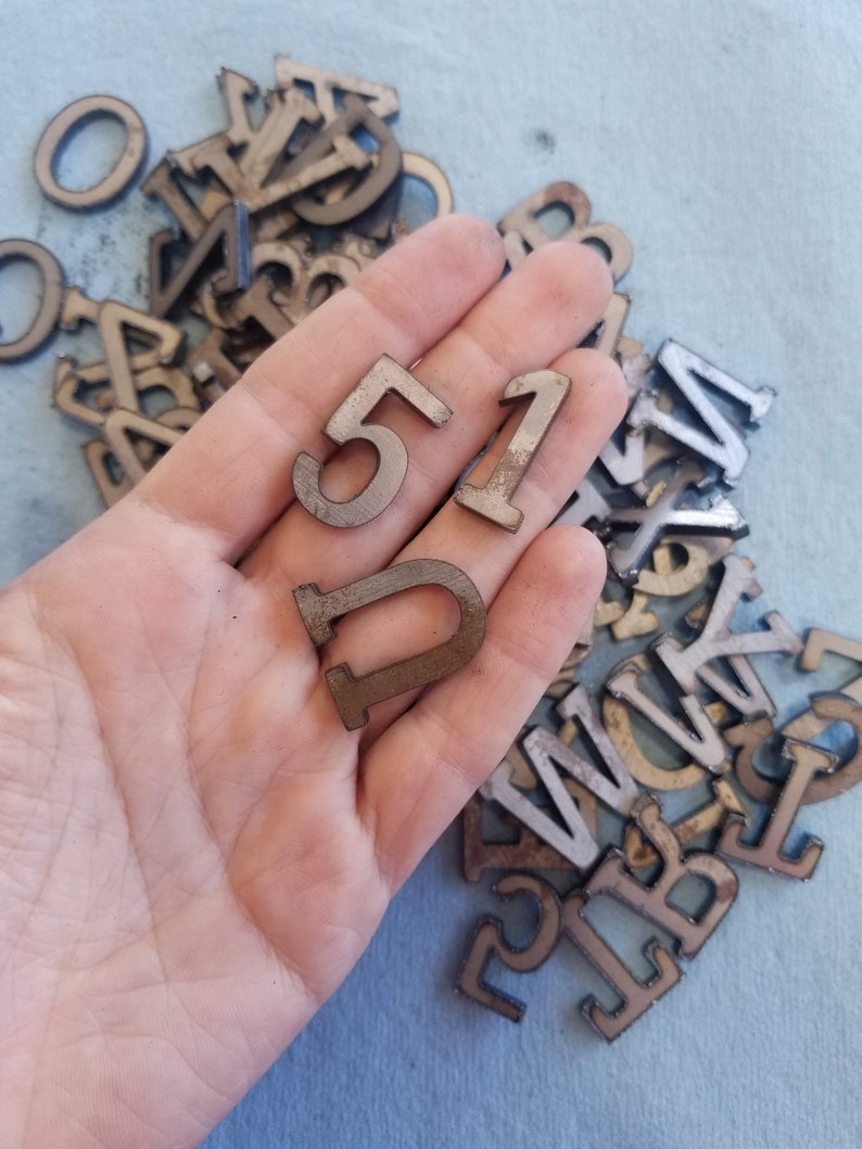 Metal Letters for Crafts Small 11 Gauge Steel Letters Slab - Etsy