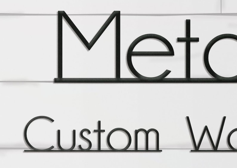 Custom Metal Word Sign Factory Style Wall Art - Etsy