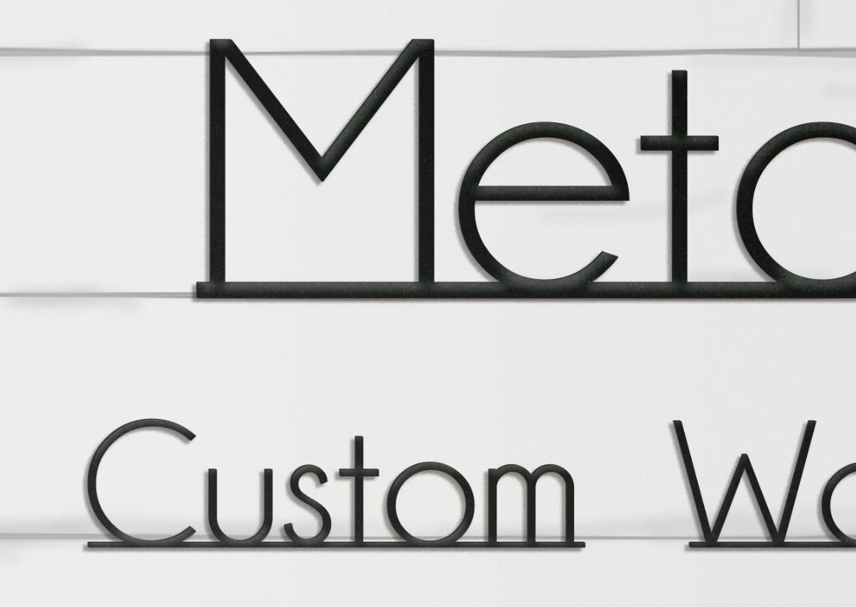 Custom Metal Word Sign Factory Style Wall Art | Etsy