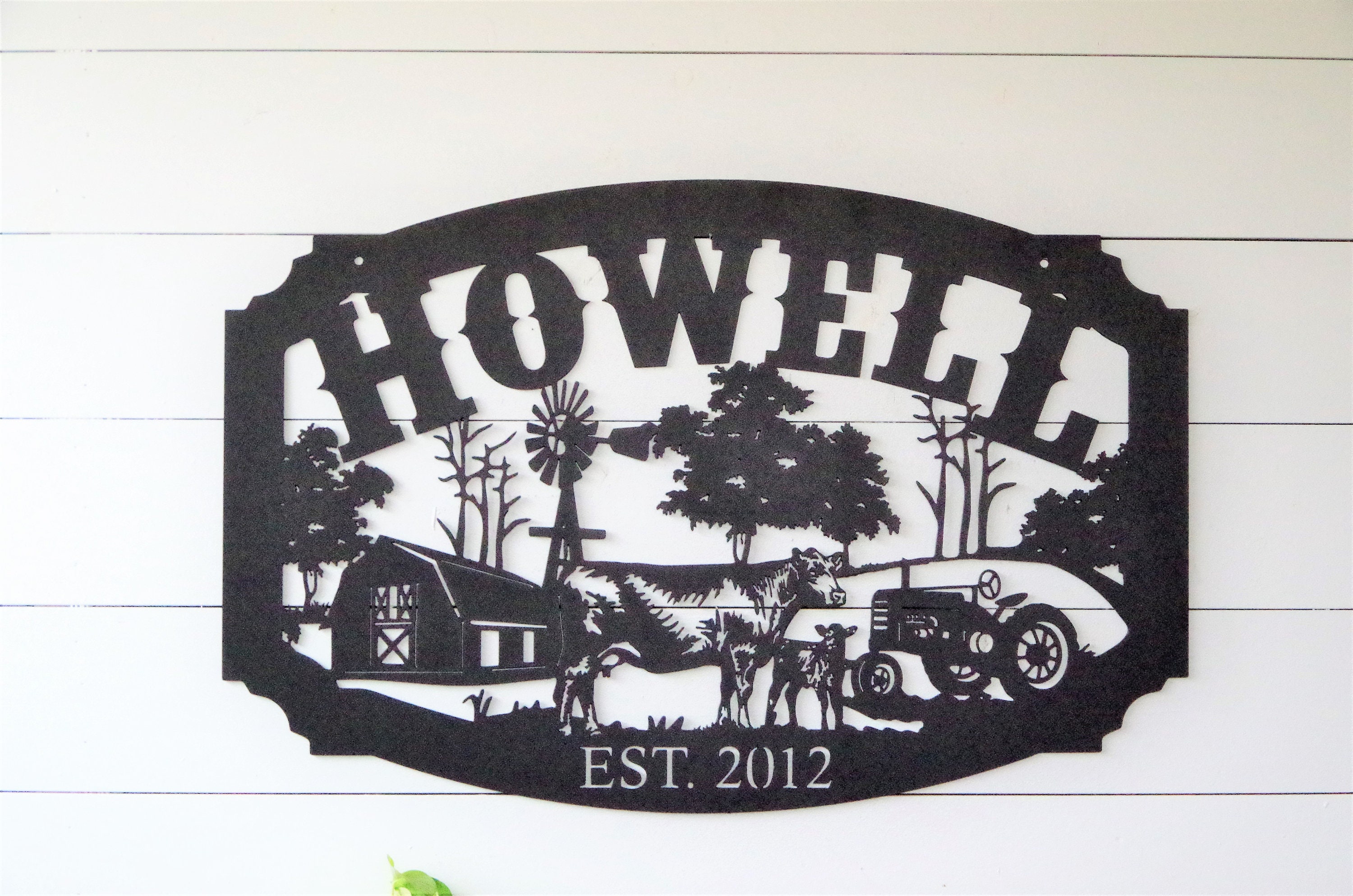 Family Name Custom Metal Farm Sign Personalized Farming Sign | Etsy