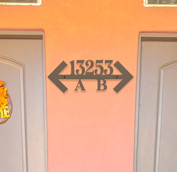 Duplex Metal Address Number Sign Directional Heavy Duty - Etsy