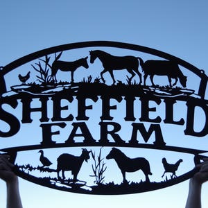 Custom Metal Farm Sign, Personalized Farm Animal Sign LMW-16-10 - Etsy