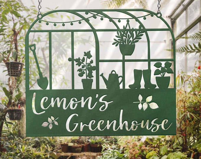 Green House Sign Custom Green House Greenhouse Decor Greenhouse Vintage ...