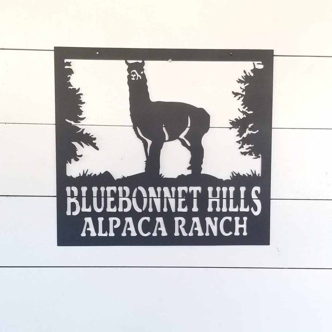 Alpaca Metal Custom Farm Sign Personalized With Your Name - Etsy