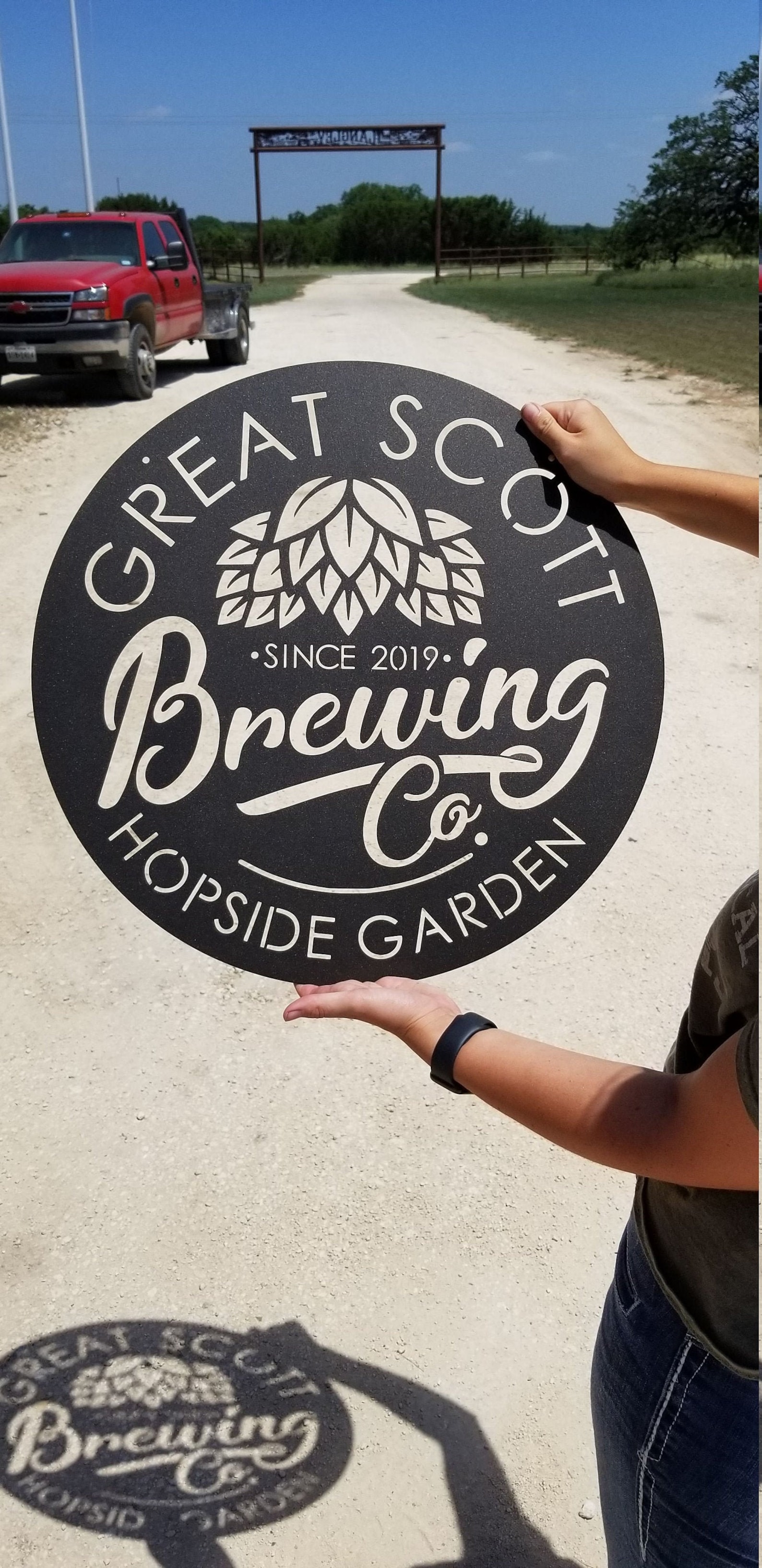 Custom Metal Brewery Sign Personalized Hopside Garden - Etsy