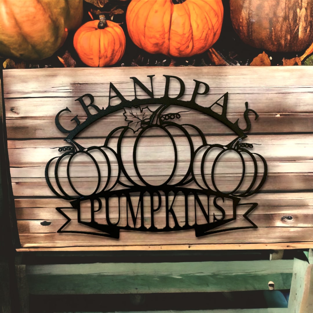Personalized Pumpkin Sign, Custom Metal Pumpkin Patch Gift - Etsy