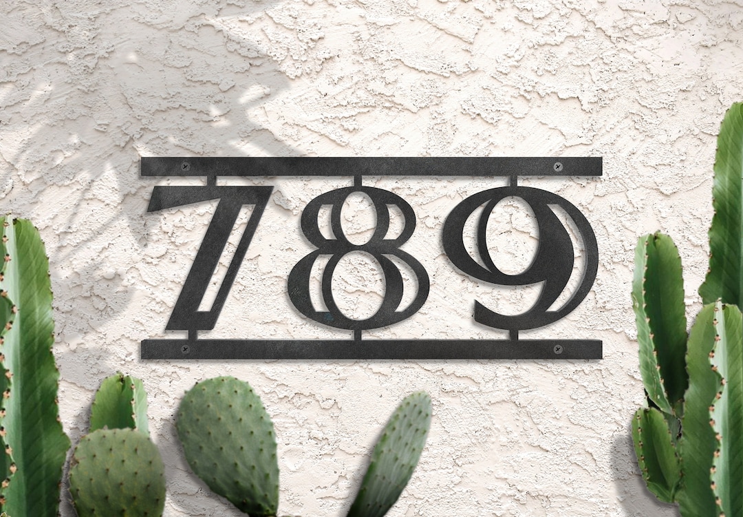 House Numbers, 6" Metal Address Sign - Etsy