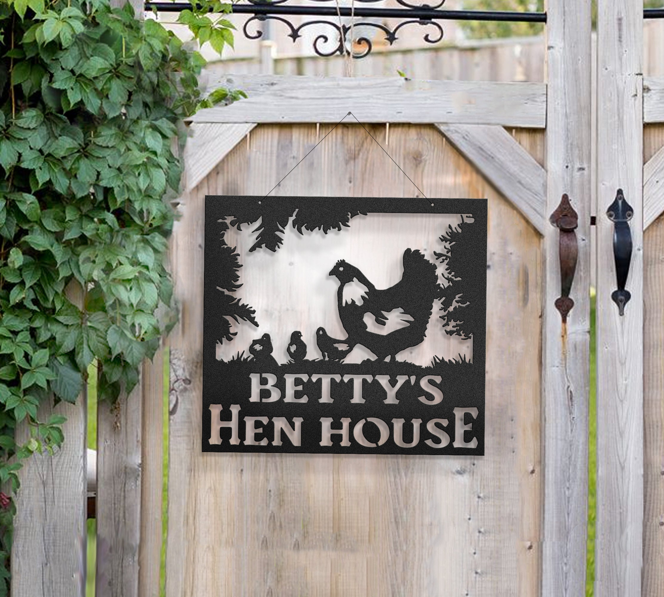 Chicken Farm Sign Chicken and Chick Custom Metal Indoor or | Etsy