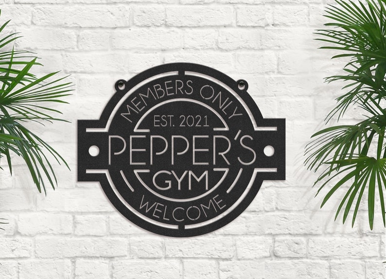 Personalized Metal Gym Sign - Etsy